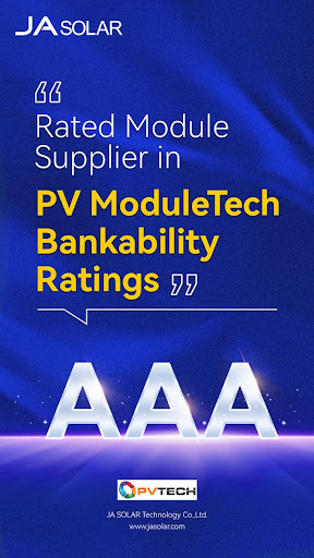 JA Solar Awarded Highest AAA Rating In PV Moduletech Bankability ...