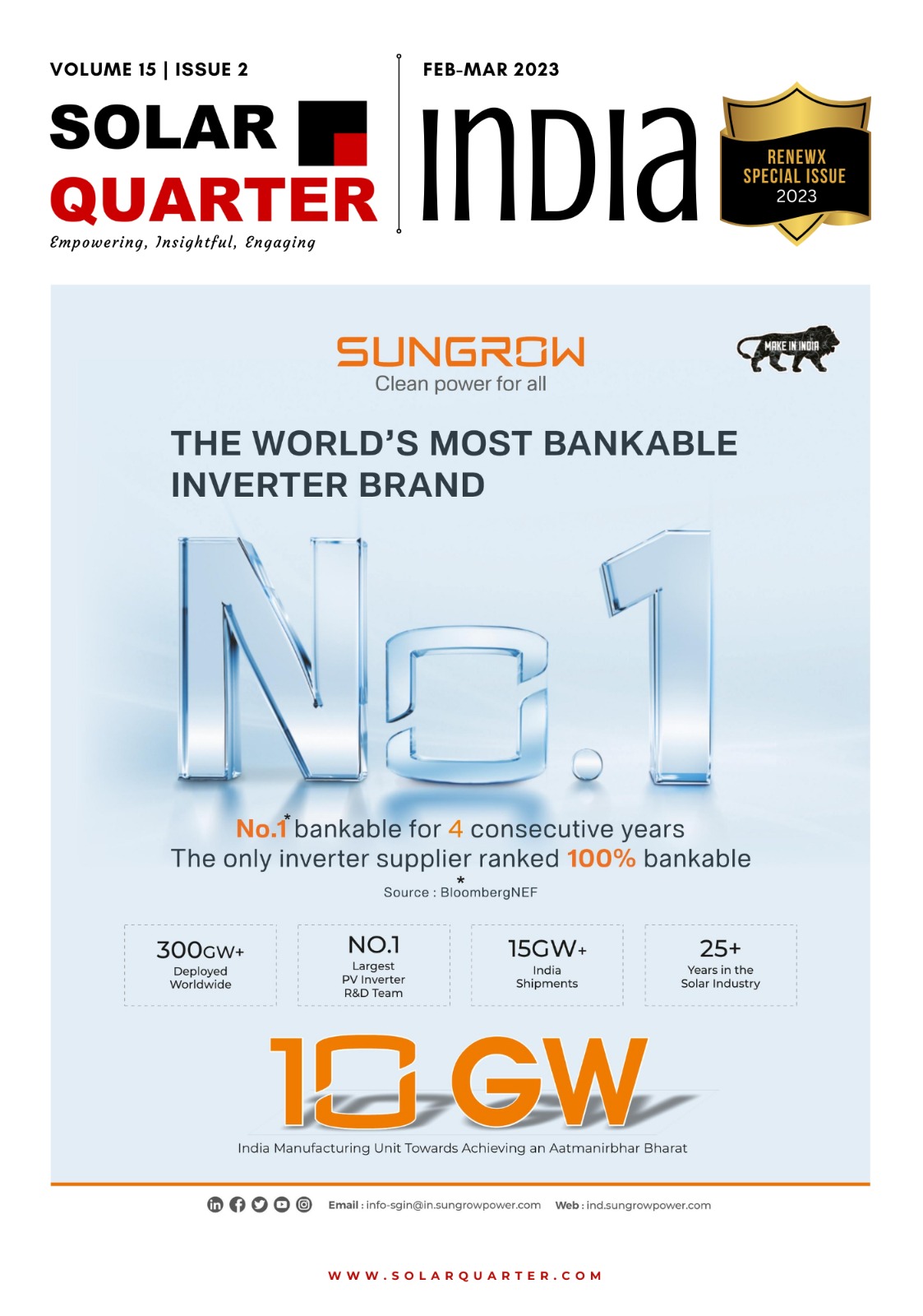 SolarQuarter Feb-March 2023(RenewX Special) Issue - SolarQuarter