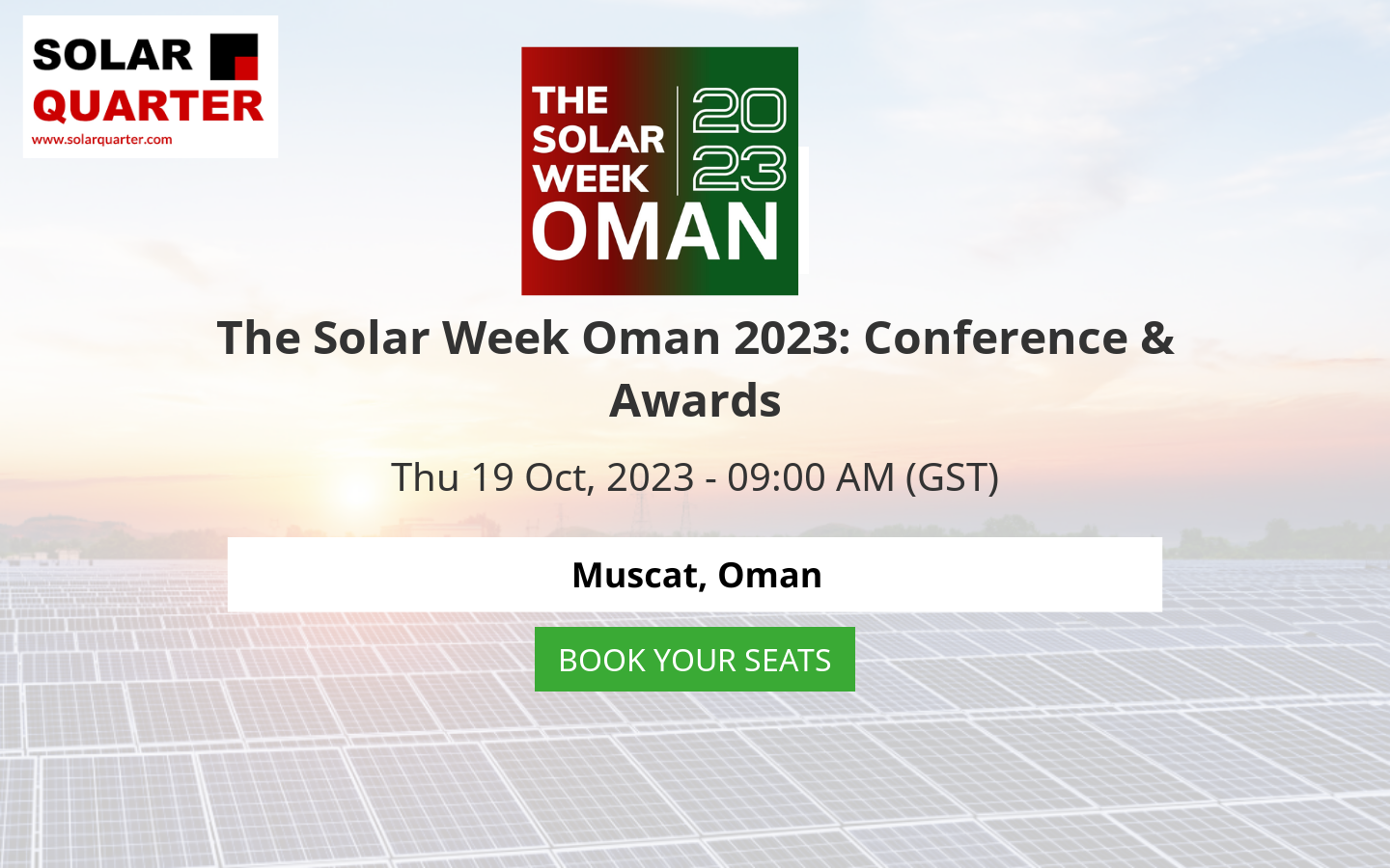 The Solar Week Oman 2023: Conference & Awards - SolarQuarter