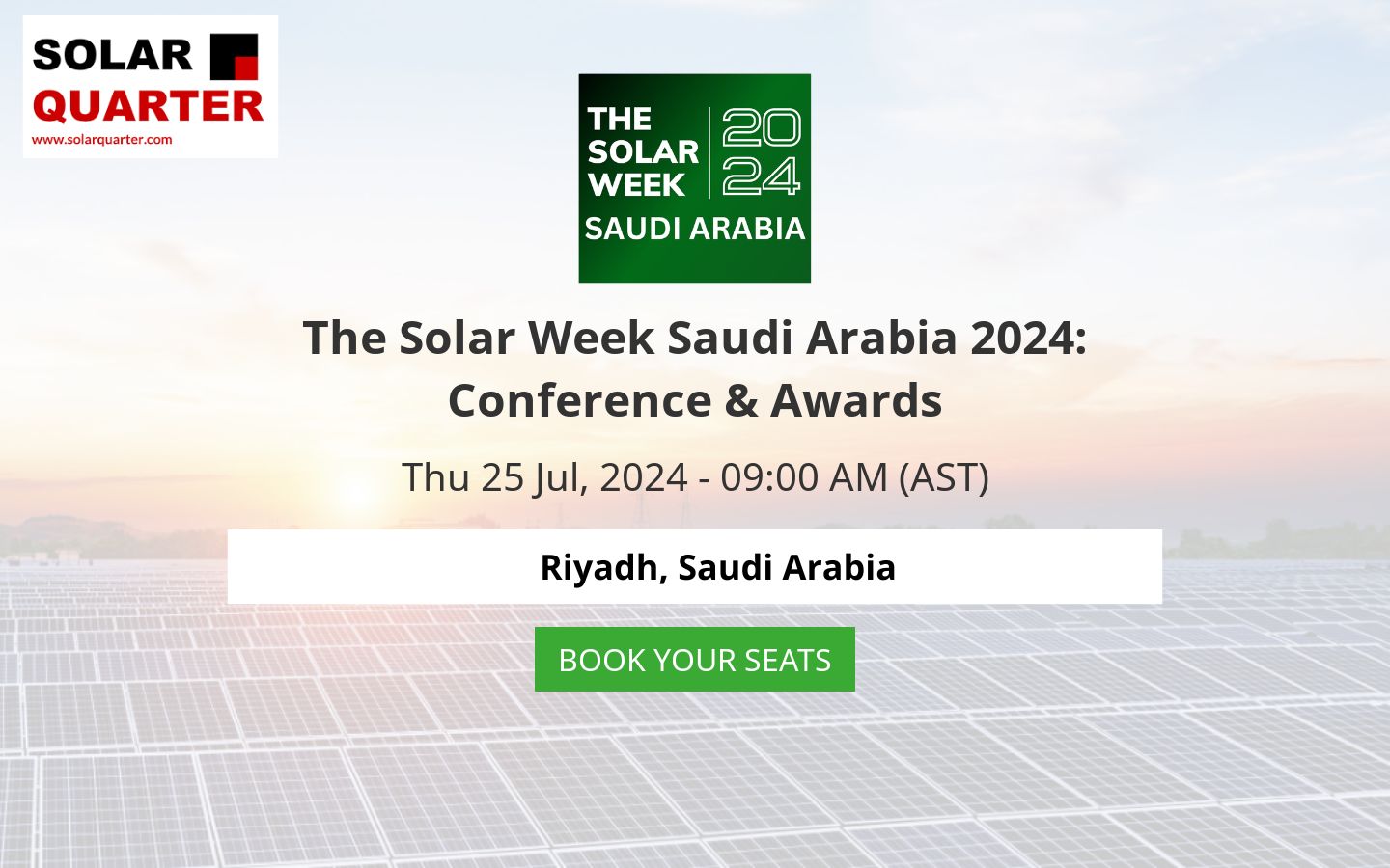 The Solar Week Saudi Arabia 2024: Conference & Awards - SolarQuarter