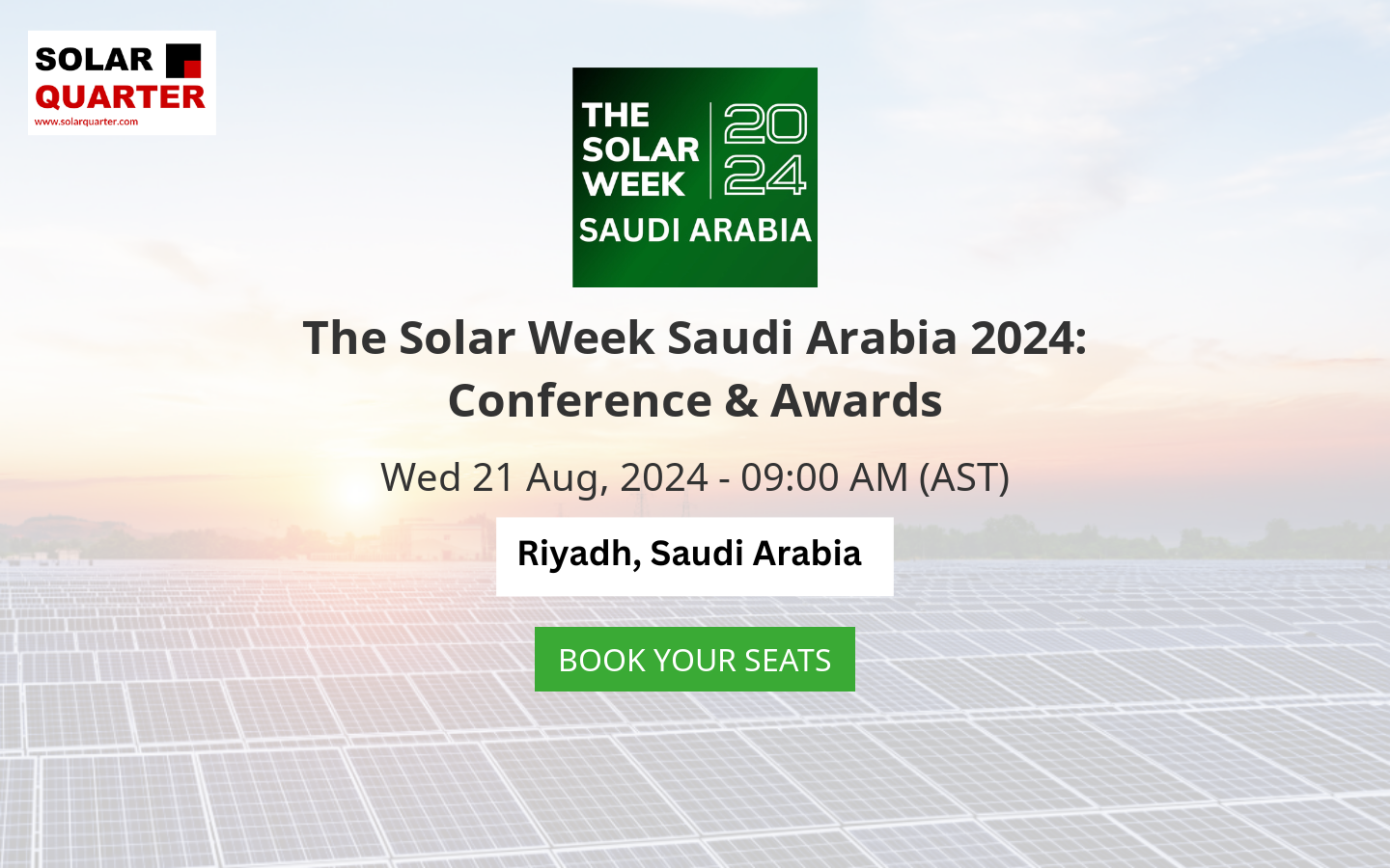 The Solar Week Saudi Arabia 2024: Conference & Awards - SolarQuarter