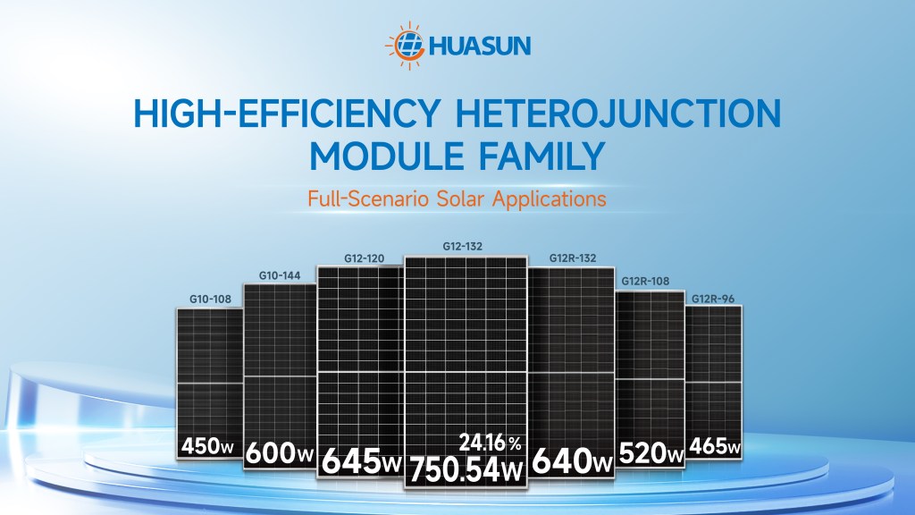Huasun Heterojunction Solar Module Family - SolarQuarter