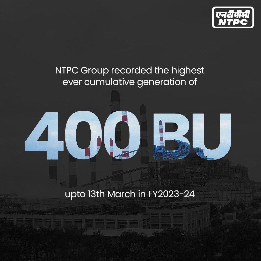 NTPC Ltd Surpasses 400 Billion Units Mark in Power Generation ...