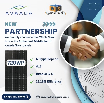 Avaada Partners with Whole Solar To Distribute Advanced 720Wp Solar ...